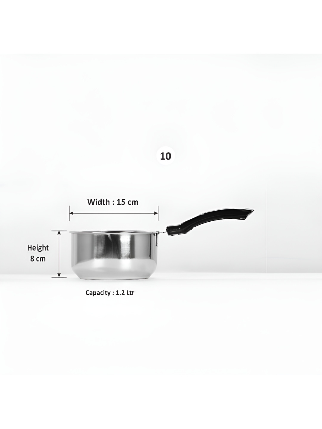 Buy Sumeet Silver Toned Stainless Steel Induction Base Sauce Pan - Pan ...