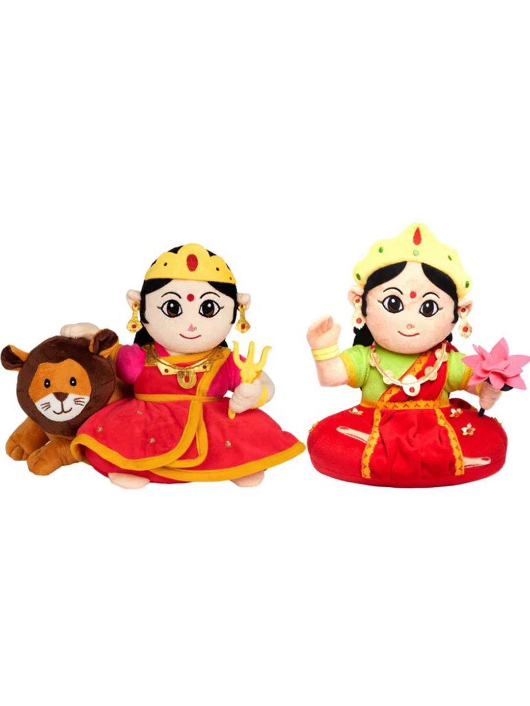 Buy Panda's Box Kids Set Of 2 Non Allergic Goddess Durga & Lakshmi Toys ...