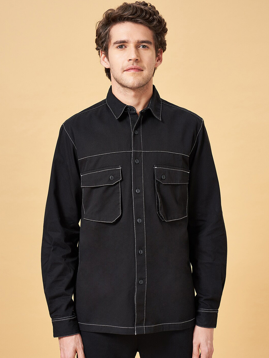 Buy Street 808 By Pantaloons Hooded Long Sleeves Cotton Shacket ...