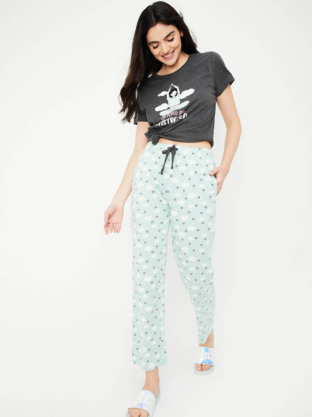 Buy Max Graphic Printed Round Neck Night Suit - Night Suits for Women ...