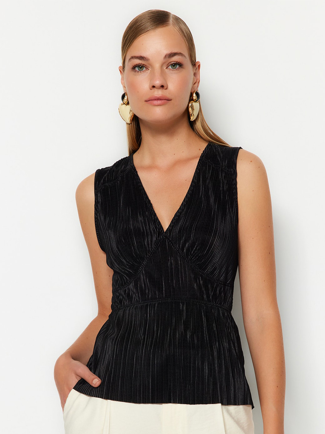 Buy Trendyol Self Design Empire Top - Tops for Women 27536634 | Myntra