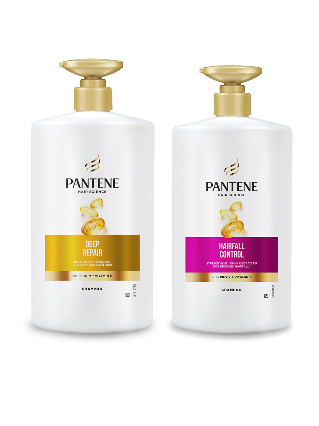 Buy Pantene Hair Science Set Of Hairfall Control Shampoo & Deep Repair ...