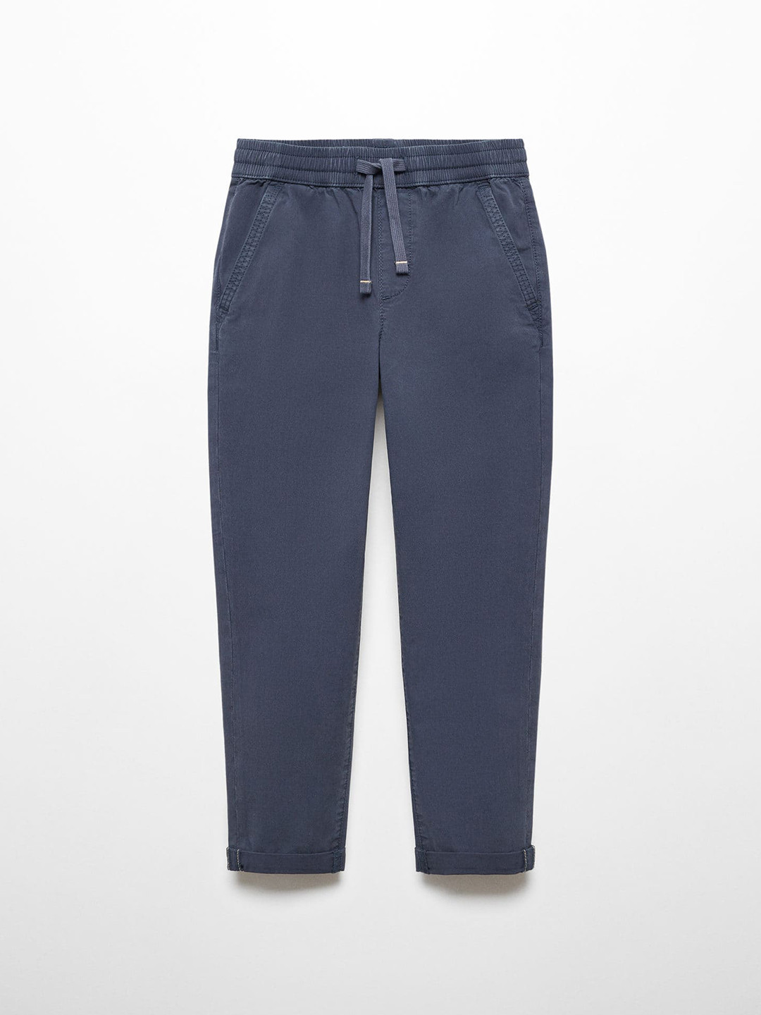 Buy Mango Kids Boys Mid Rise Regular Fit Trousers - Trousers for Boys ...