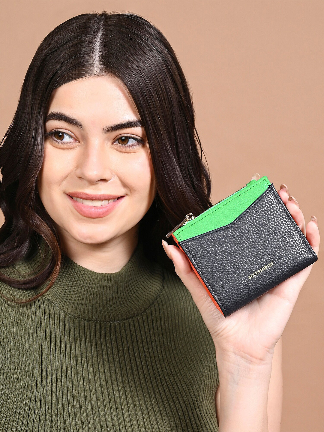 Buy Accessorize London Women Colourblock Bi Fold Multi Compartment ...