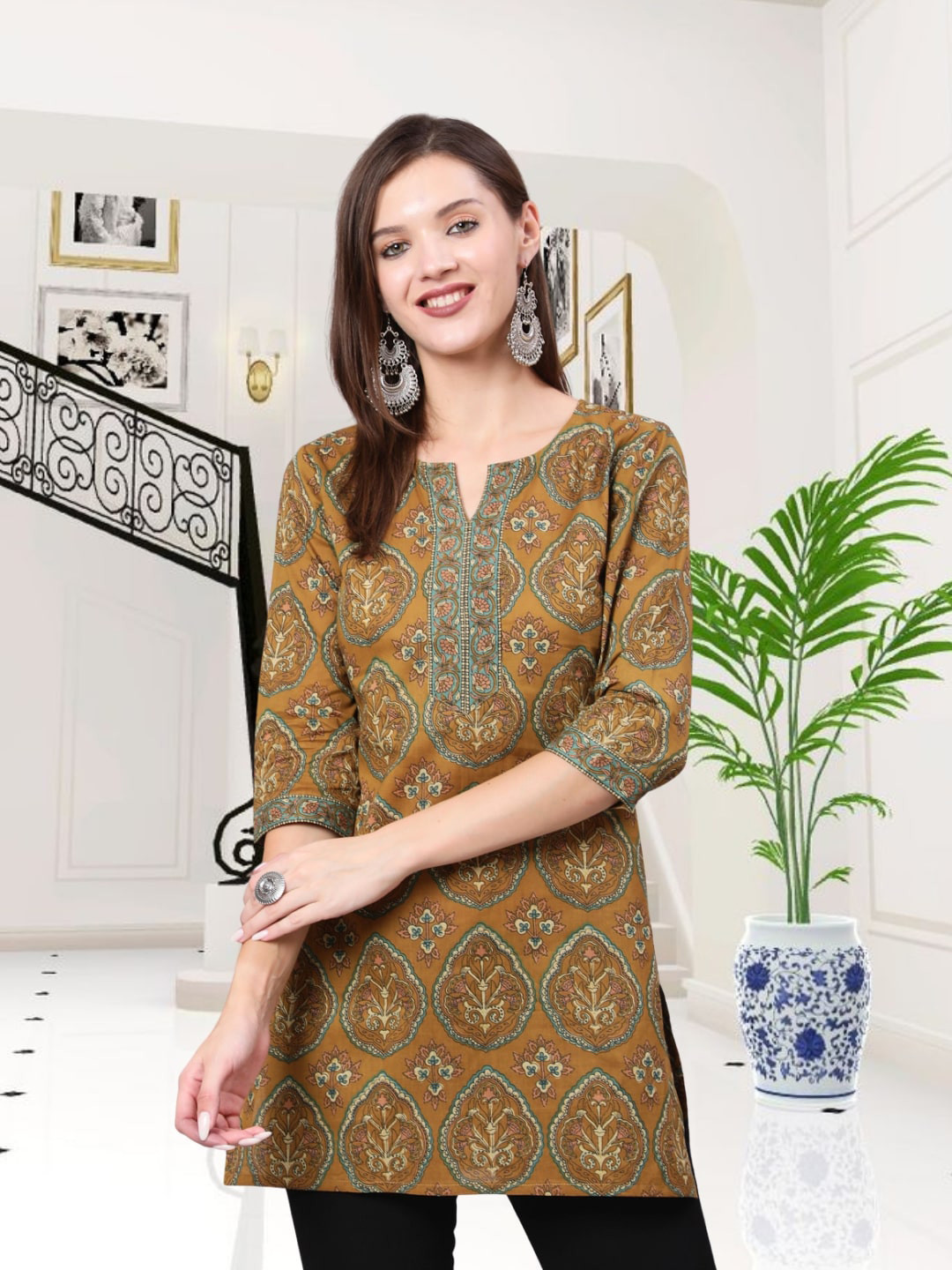 Buy Nayo Printed Cotton Ethnic Tunic - Tunics for Women 27567668 | Myntra