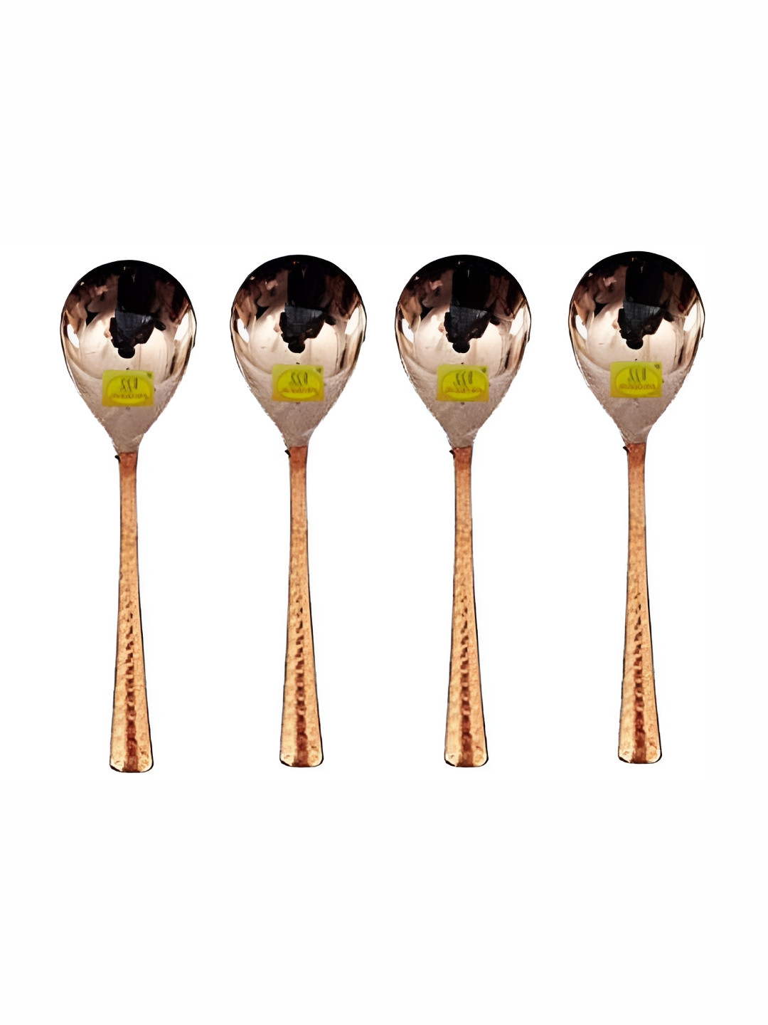 Buy Shivshakti Arts 4 Pieces Brown Copper Serving Spoon - Spoon for ...