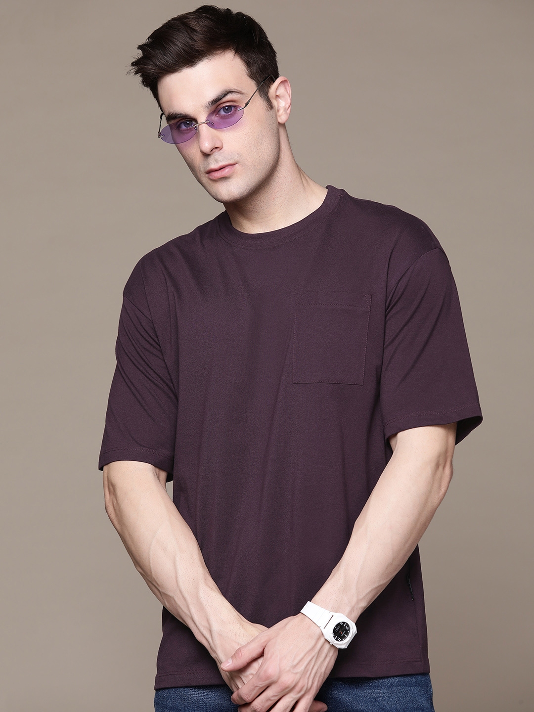 Buy The Roadster Lifestyle Co. Relaxed Fit Pocket T Shirt - Tshirts for ...