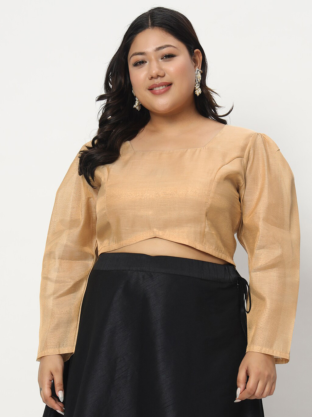 Buy Studio Rasa Plus Size Square Neck Cotton Saree Blouse - Saree Blouse for Women 27580522 | Myntra