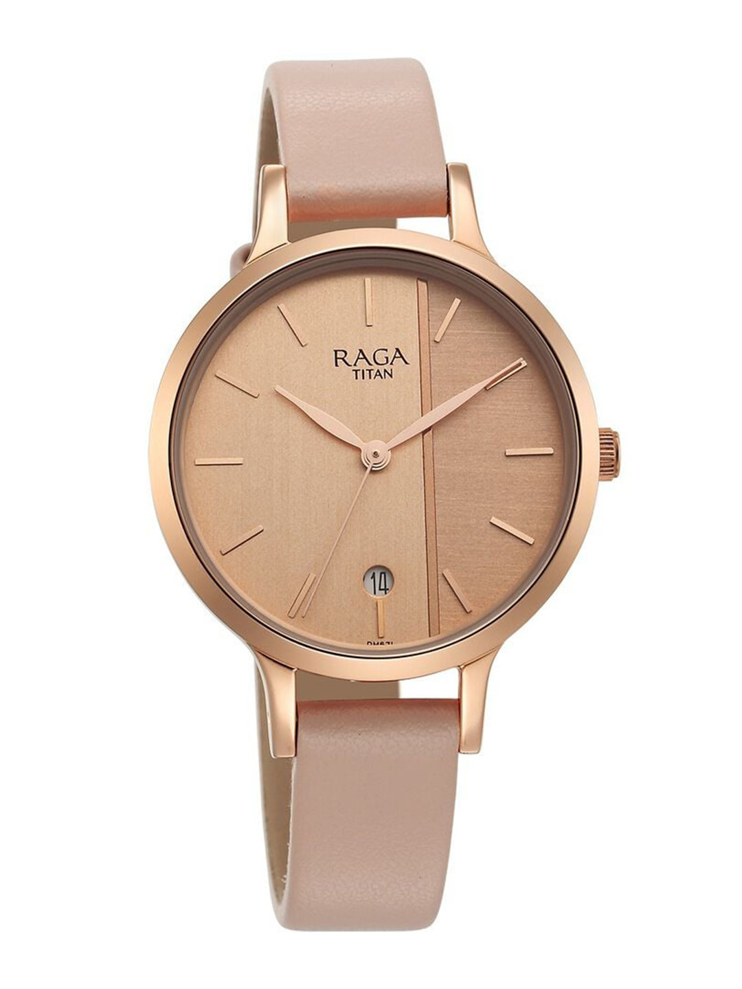 Buy Titan Women Dial & Leather Straps Analogue Watch 2684WL01 - Watches ...