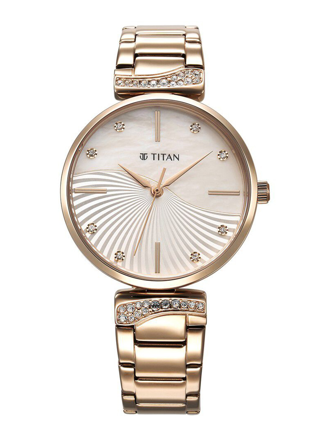 Buy Titan Women Mother Of Pearl Dial Stainless Steel Bracelet Style ...