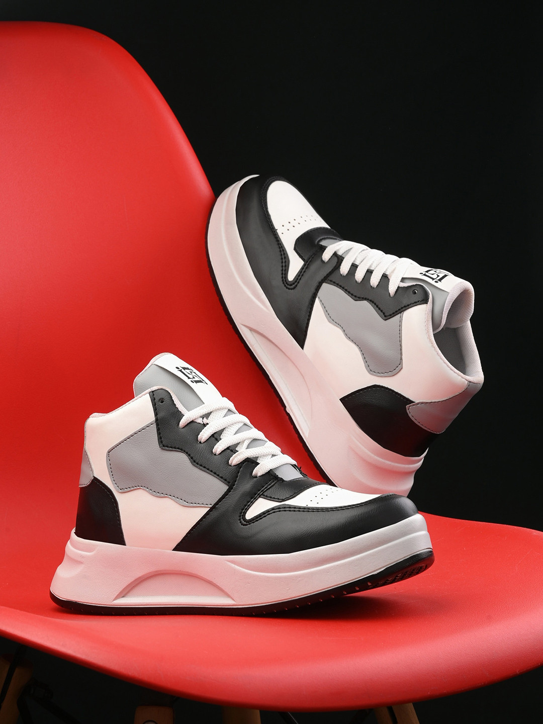 Buy Layasa Women Colourblocked Comfort Insole Contrast Sole Lace Ups ...