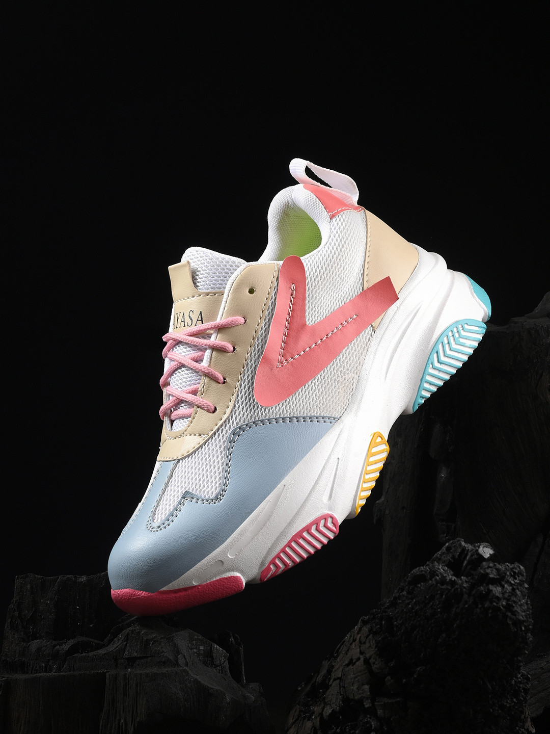 Buy Layasa Women Colourblocked Lightweight Sneakers - Casual Shoes for ...