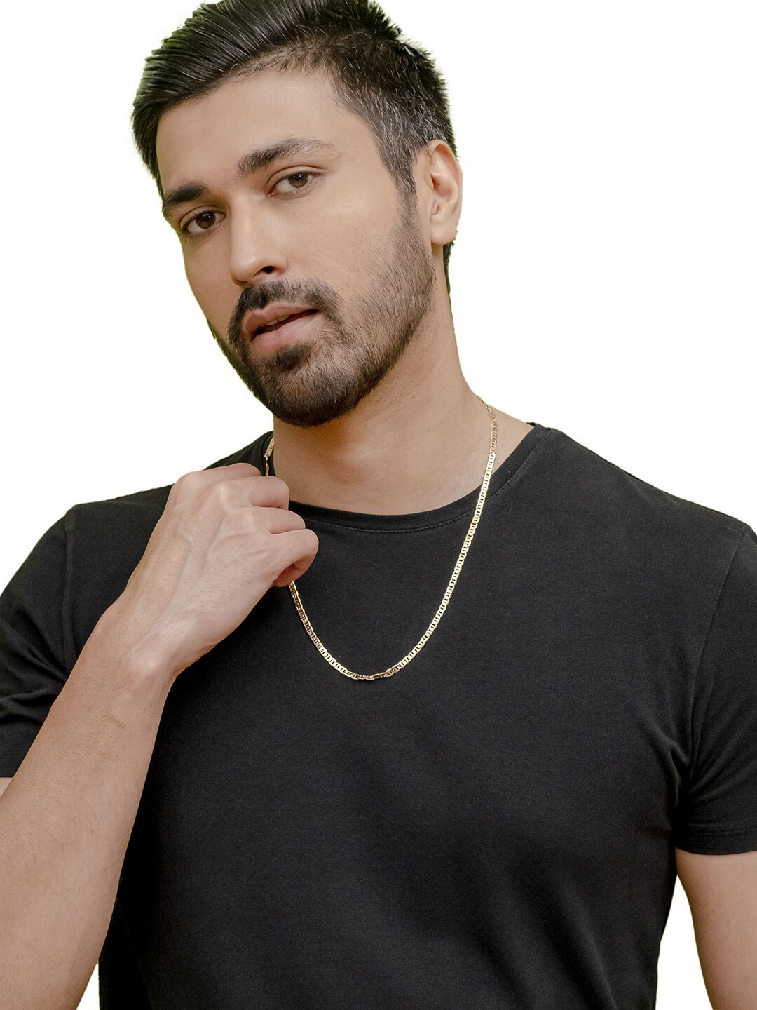 Buy Bodha Men Gold Plated Brass Minimal Chain - Necklace And Chains for ...