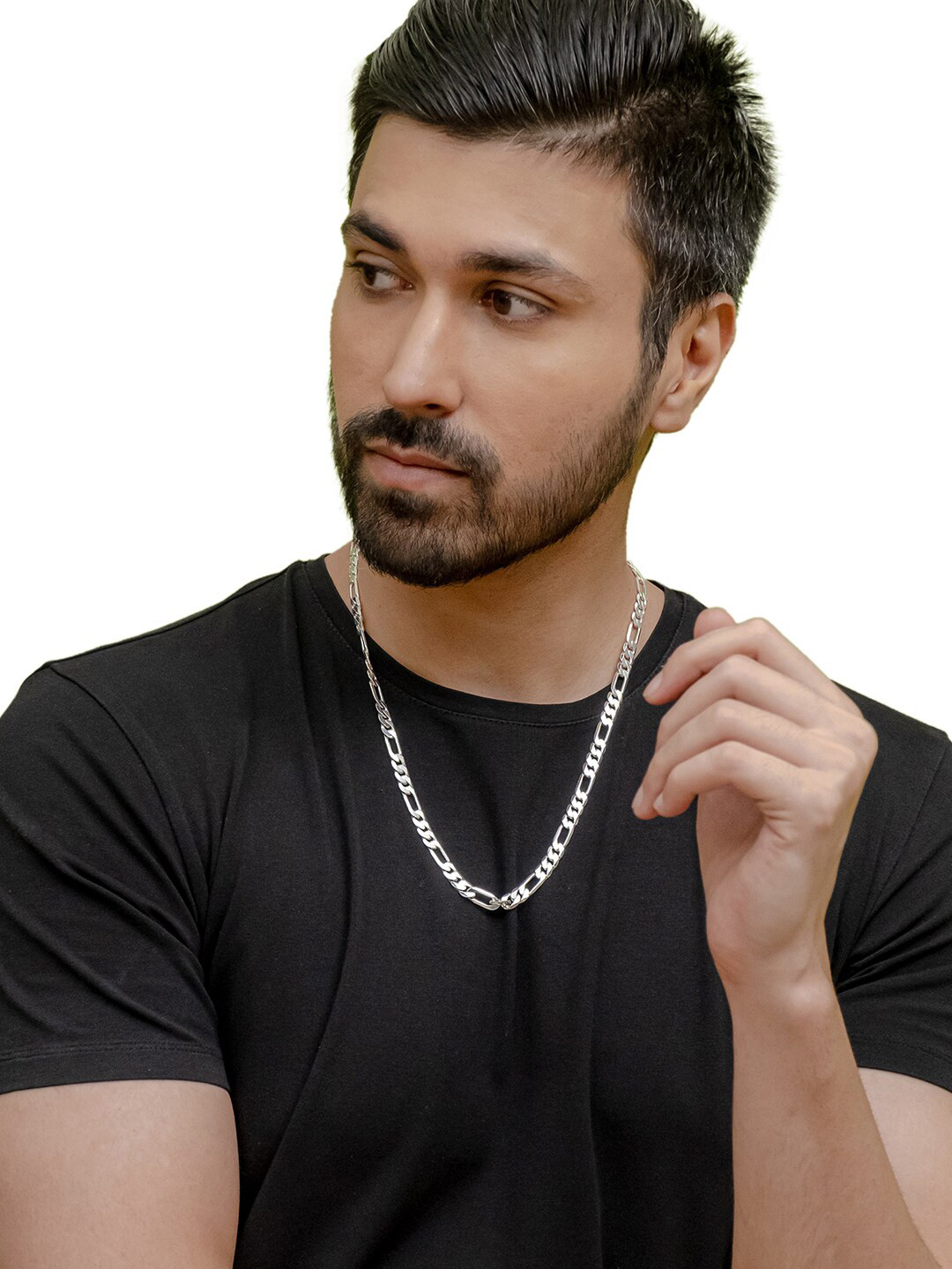 Buy Bodha Men Silver Plated Brass Minimal Chain - Necklace And Chains ...