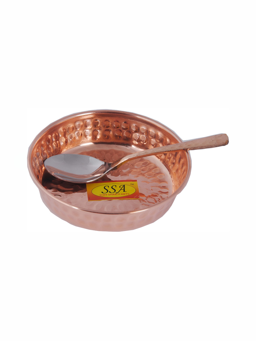 Buy Shivshakti Arts Brown 2 Pieces Copper Katori Pudding Plate Bowl ...