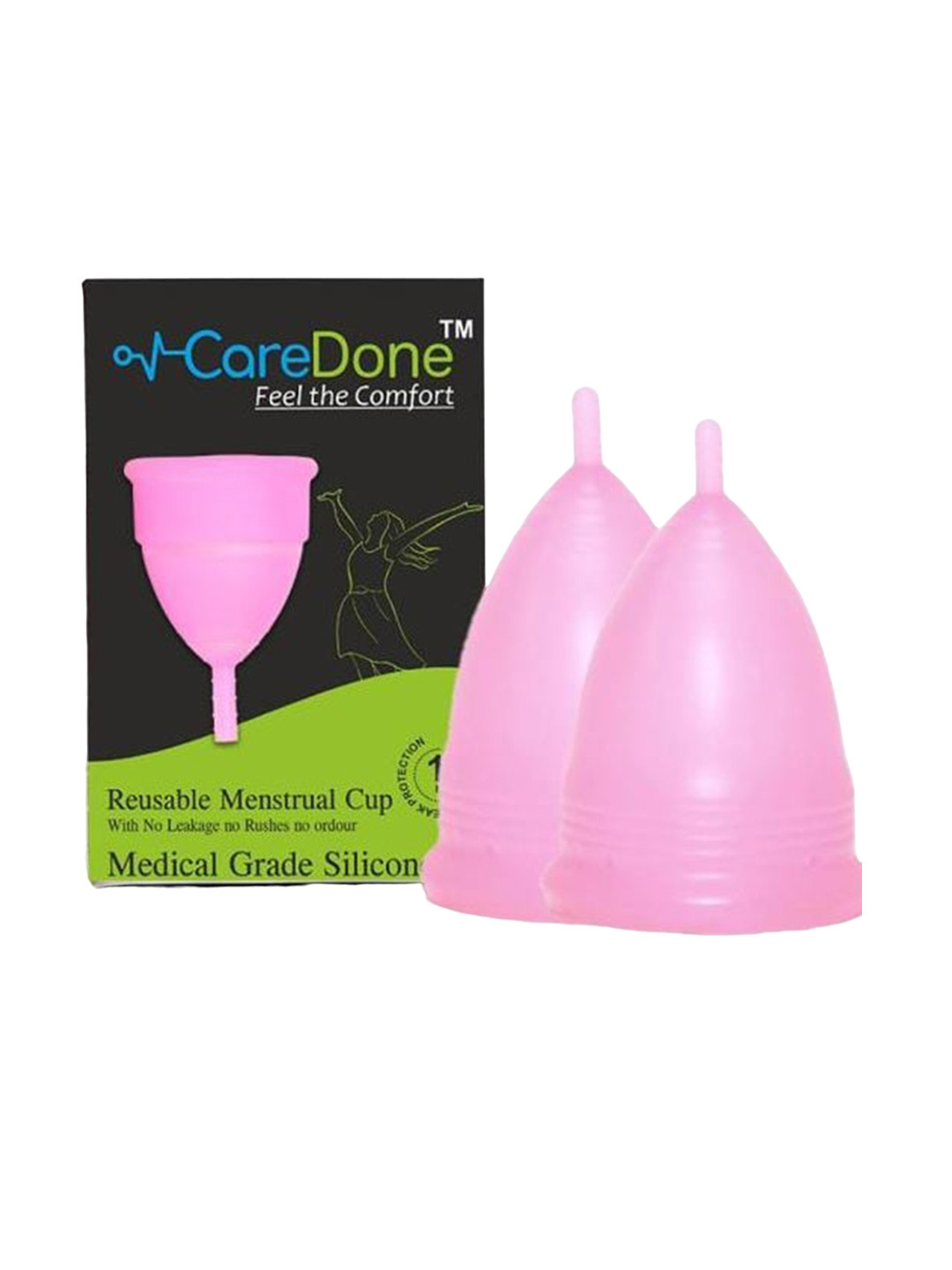 Buy CareDone Set Of 2 Reusable Soft And Leakproof Silicone Menstrual ...