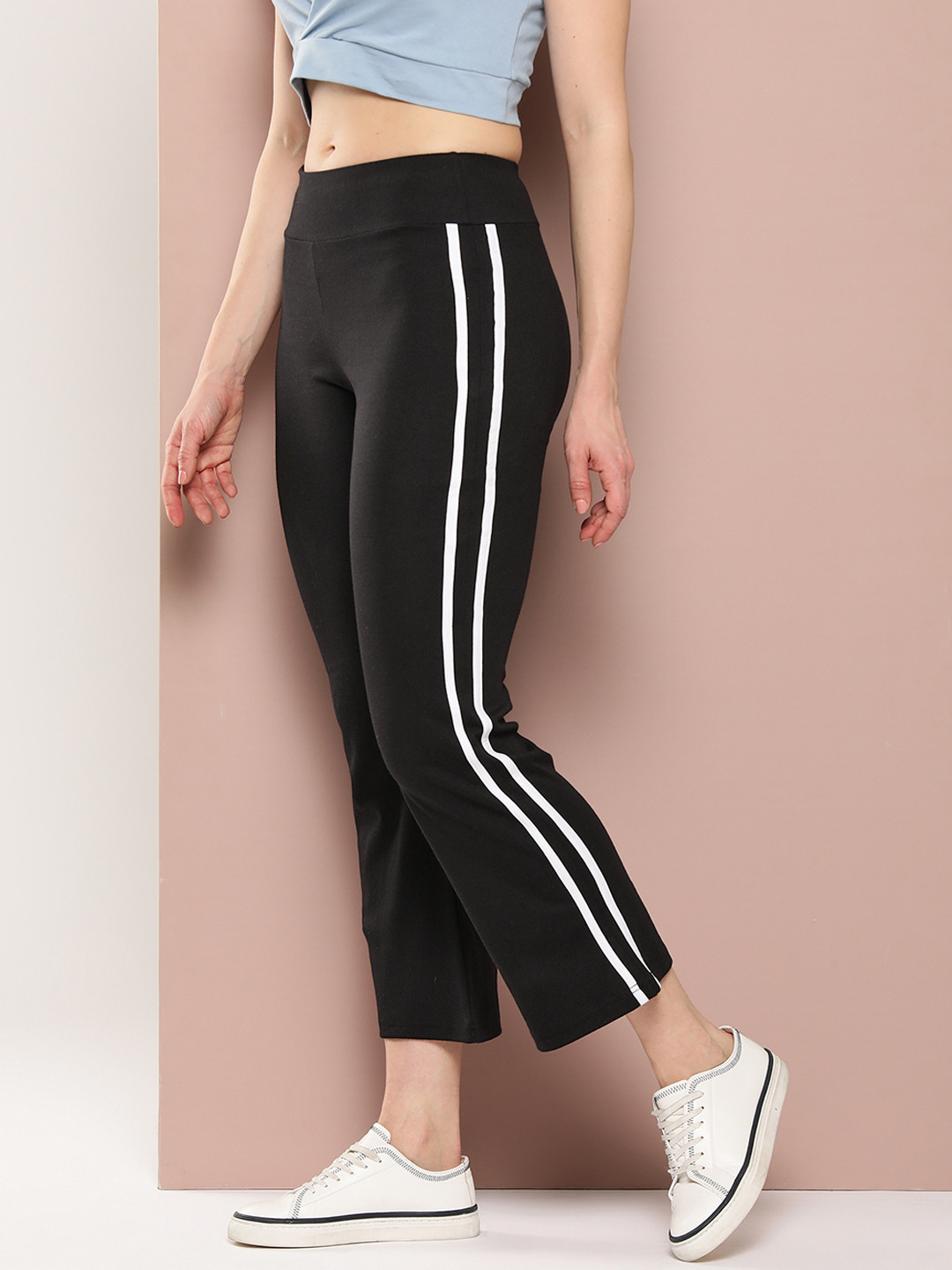 Buy FEMEA Women Striped Flared Track Pants - Track Pants for Women ...