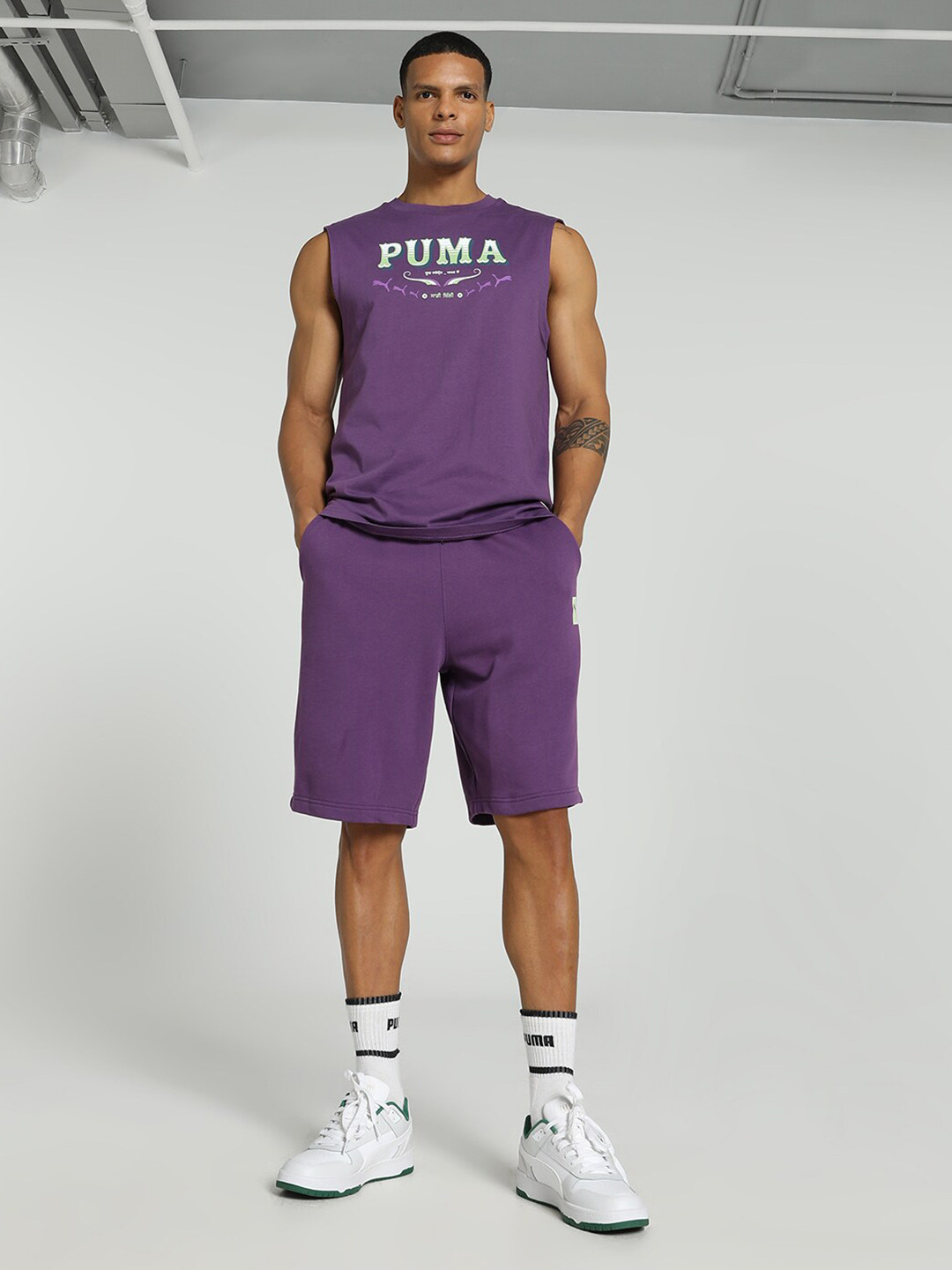 Buy Puma X HARRDY SANDHU Printed Relaxed Fit Tank T Shirt - Tshirts for ...
