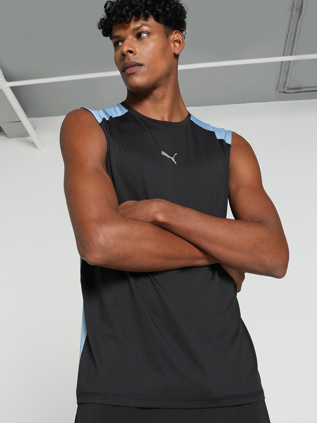 Buy One8 X PUMA Slim Fit Sleeveless Training Singlet T Shirt - Tshirts ...