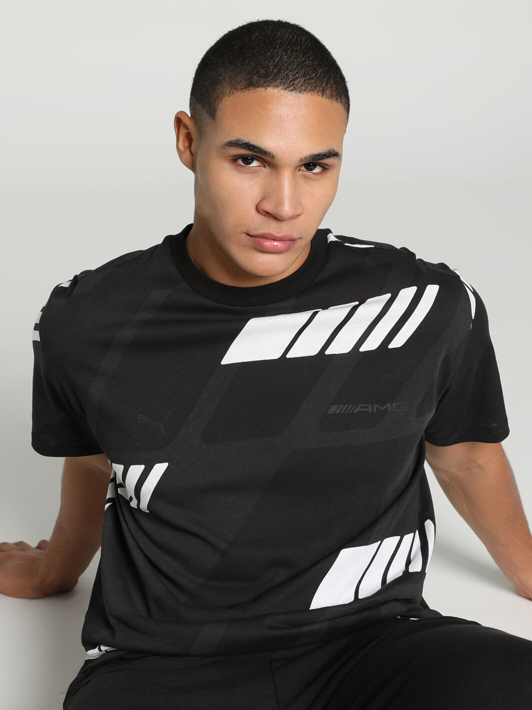 Buy PUMA Motorsport AMG Statement Printed Cotton T Shirt - Tshirts for ...
