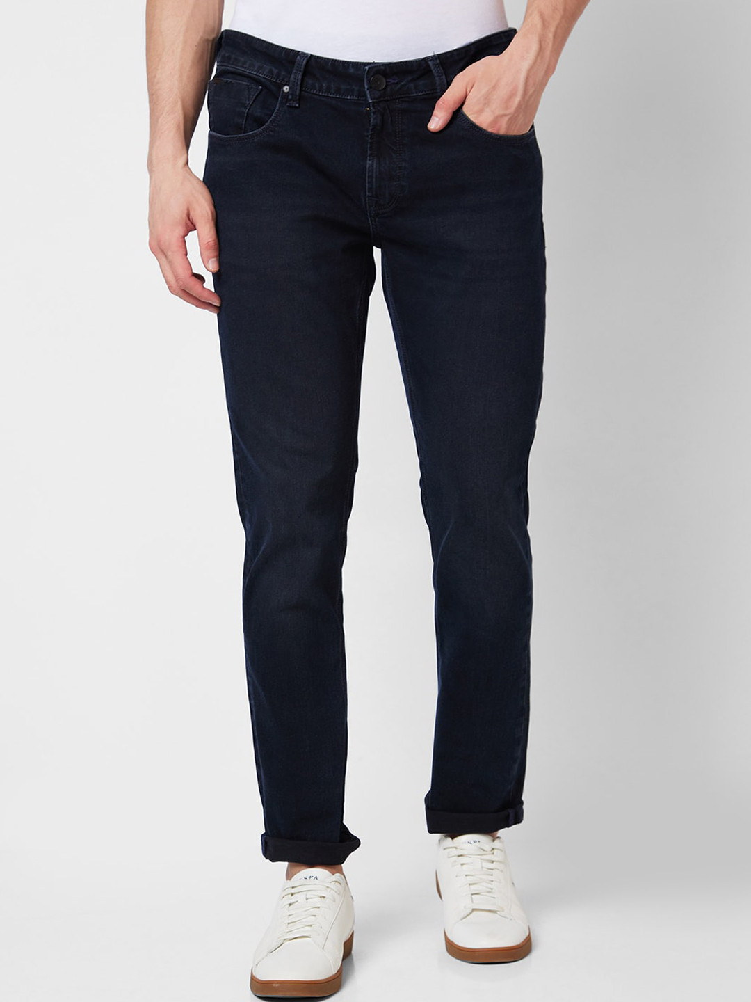 Buy SPYKAR Men Slim Fit Low Rise Clean Look Stretchable Jeans - Jeans ...