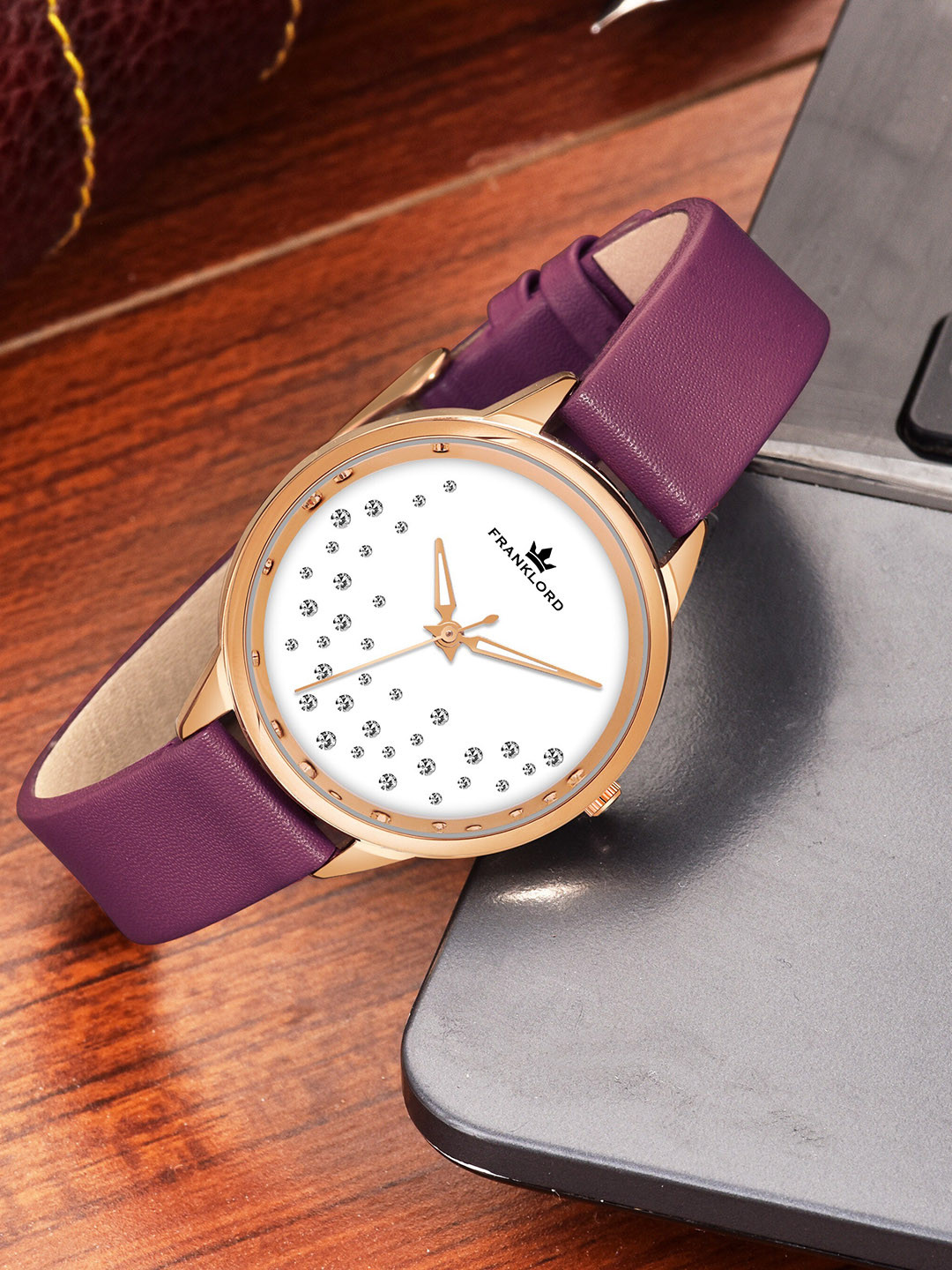 Buy Franklord Women Leather Bracelet Style Straps Analogue Watch F 103 ...