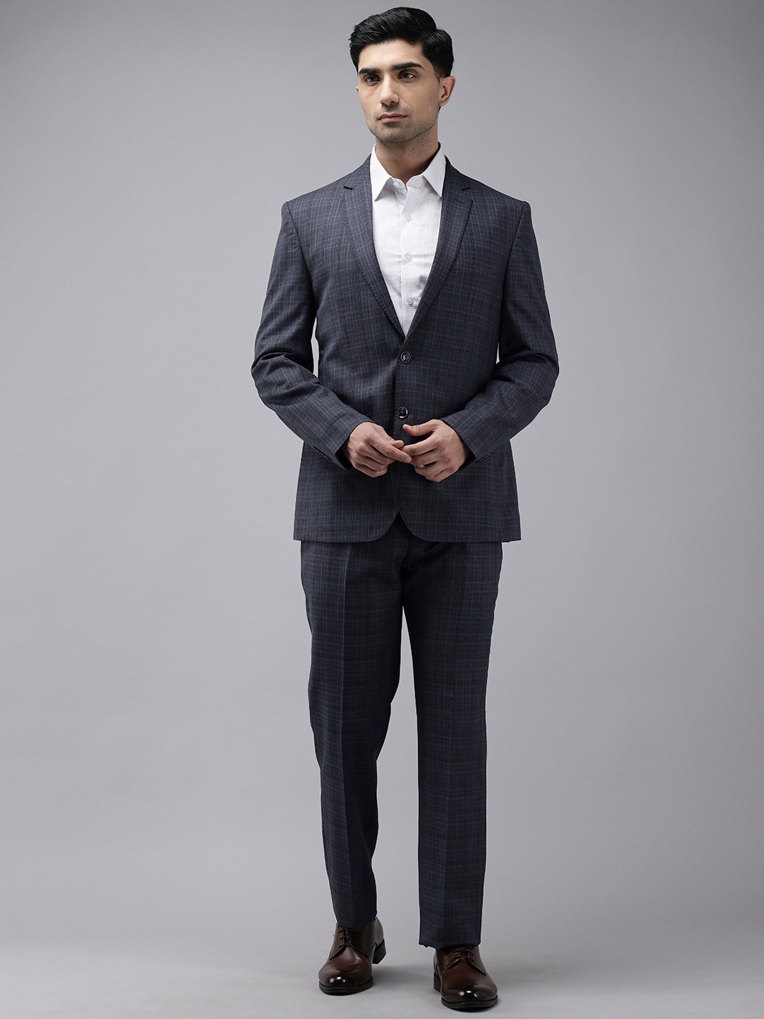 Buy Park Avenue Checked 2 Piece Formal Suit - Suits for Men 27622330 ...