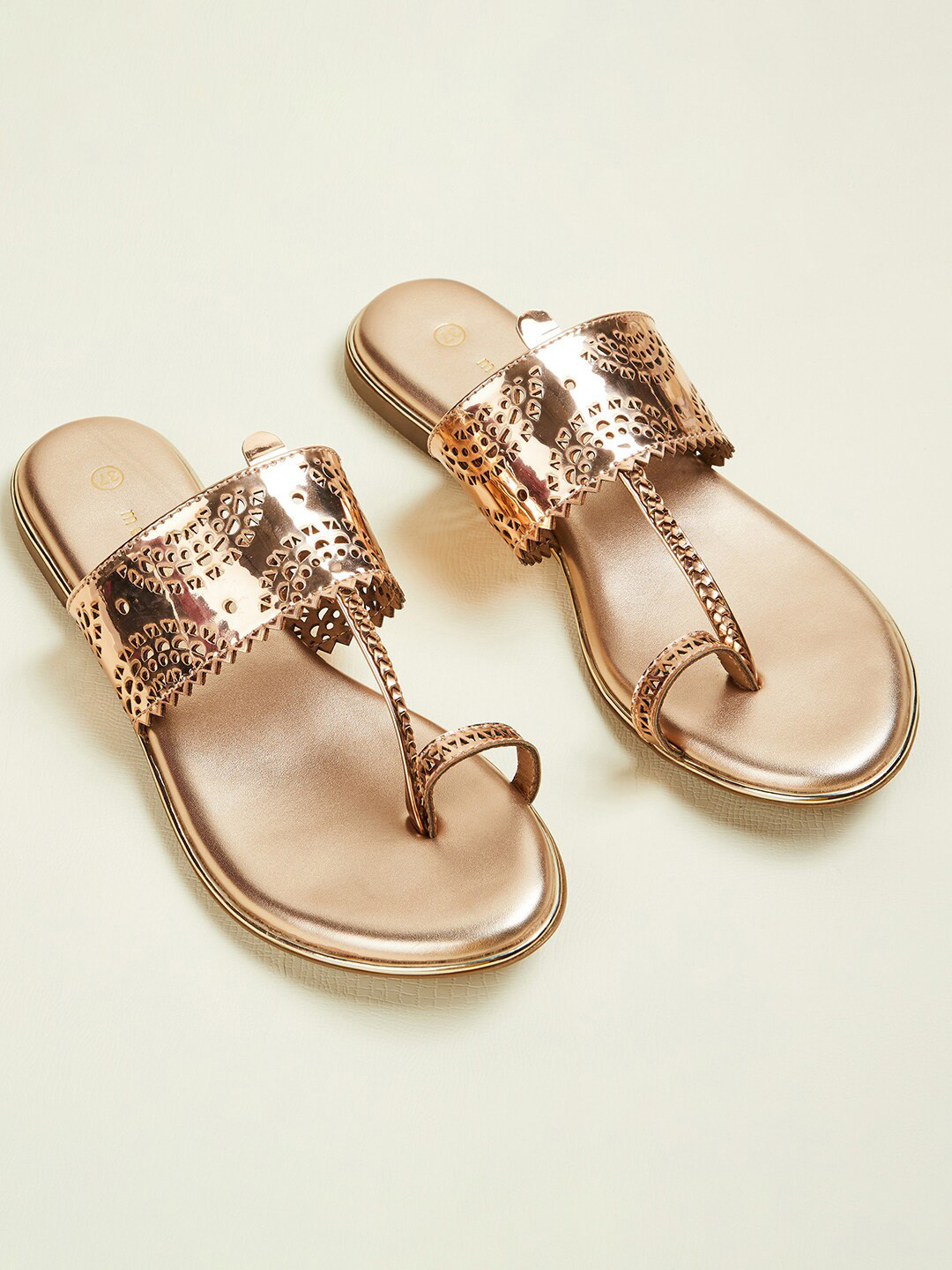 Buy Melange By Lifestyle Textured One Toe Flats - Flats for Women ...