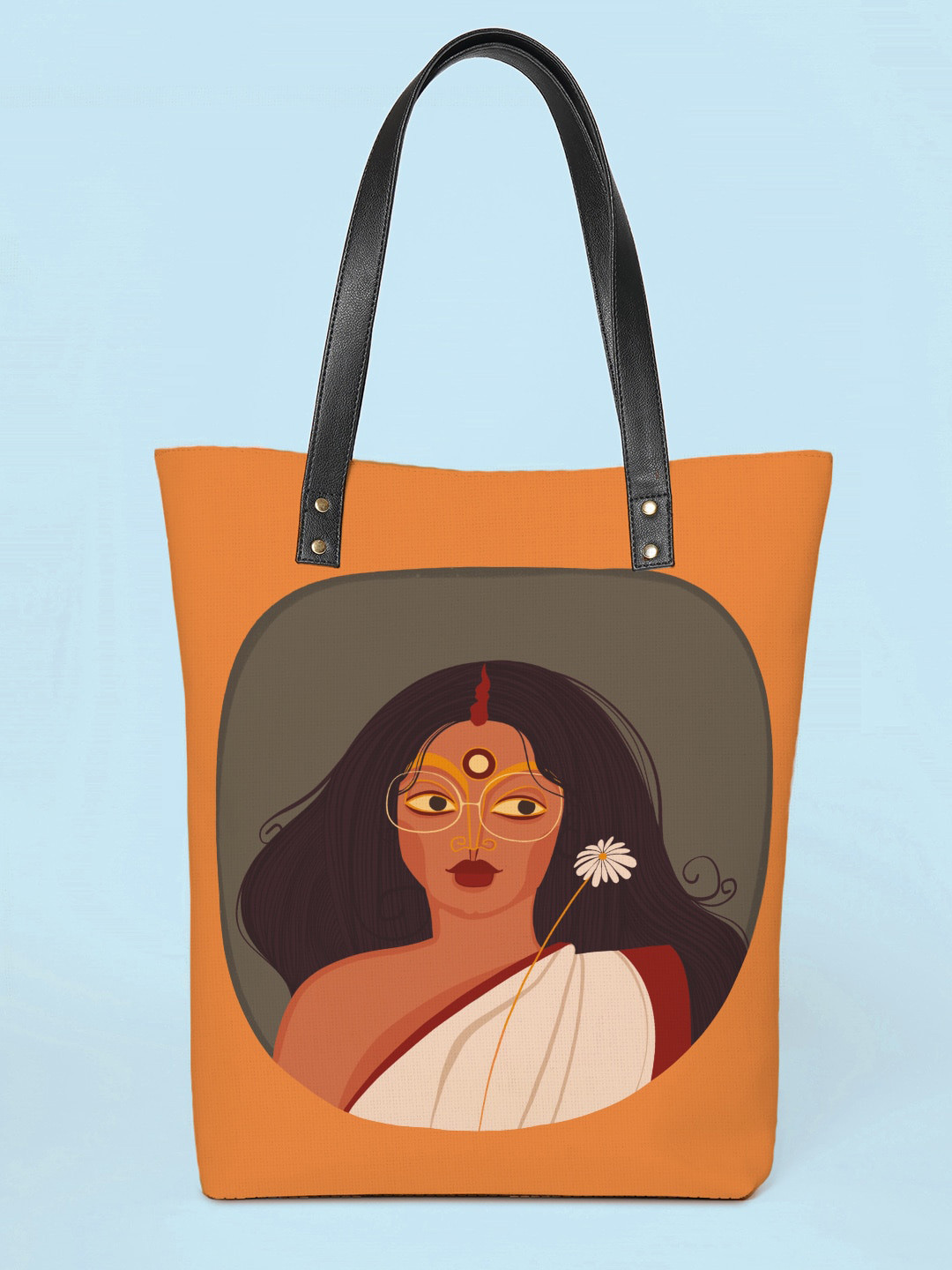 Buy Kalankit Graphic Printed Vegan Leather Shopper Tote Bag - Handbags ...