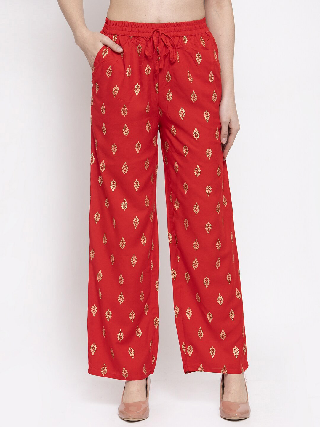 Buy Miaz Lifestyle Women Straight Ethnic Motifs Printed Pure Cotton ...