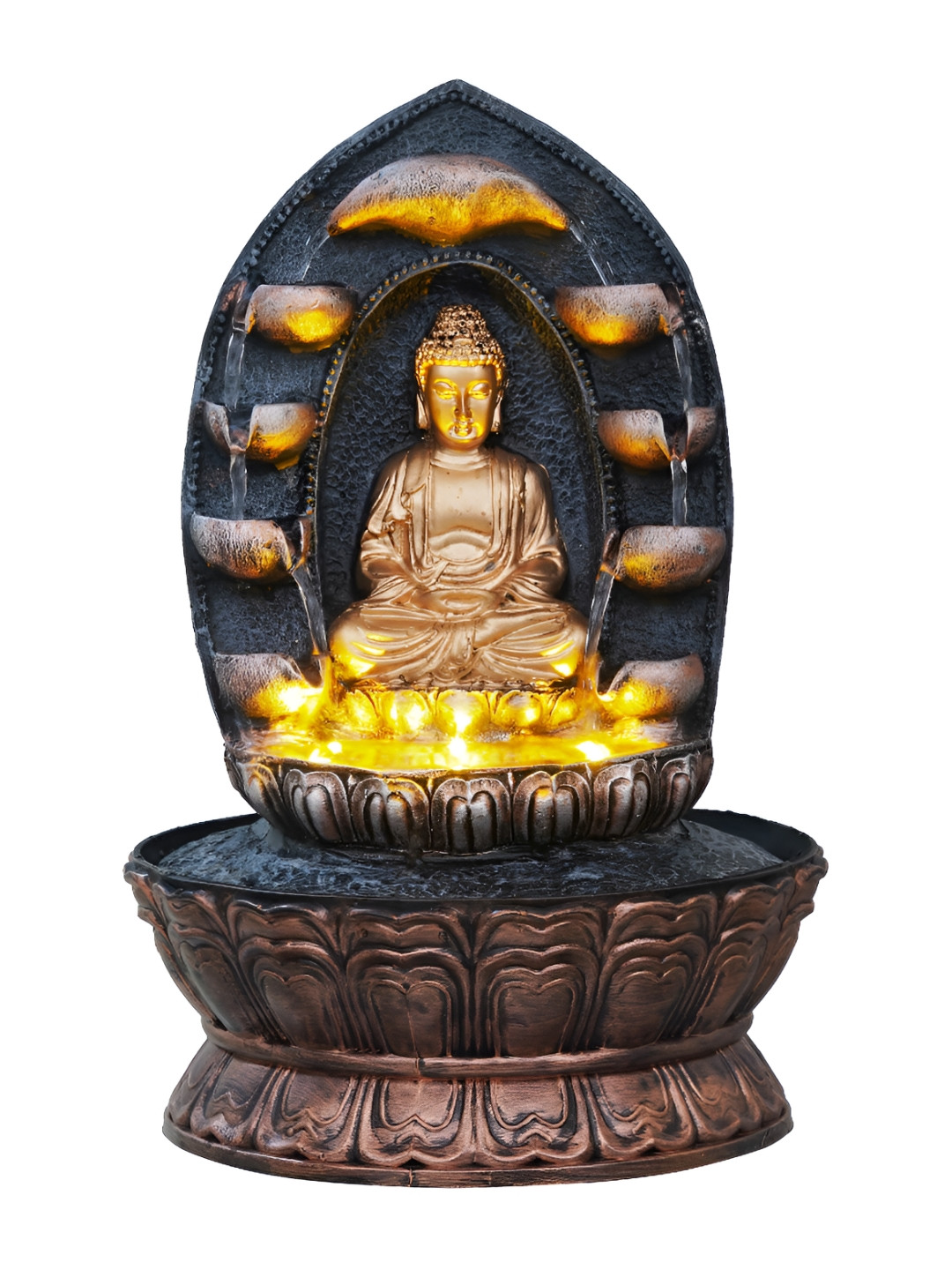 Buy Craft Smith Brown Textured 5 Steps Water Fountain - Fountains for ...