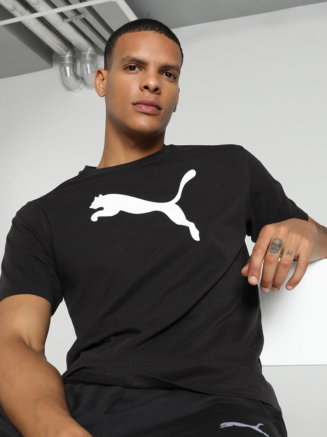 Buy Puma TeamRISE Logo Printed Football Cotton Jersey T Shirt - Tshirts ...