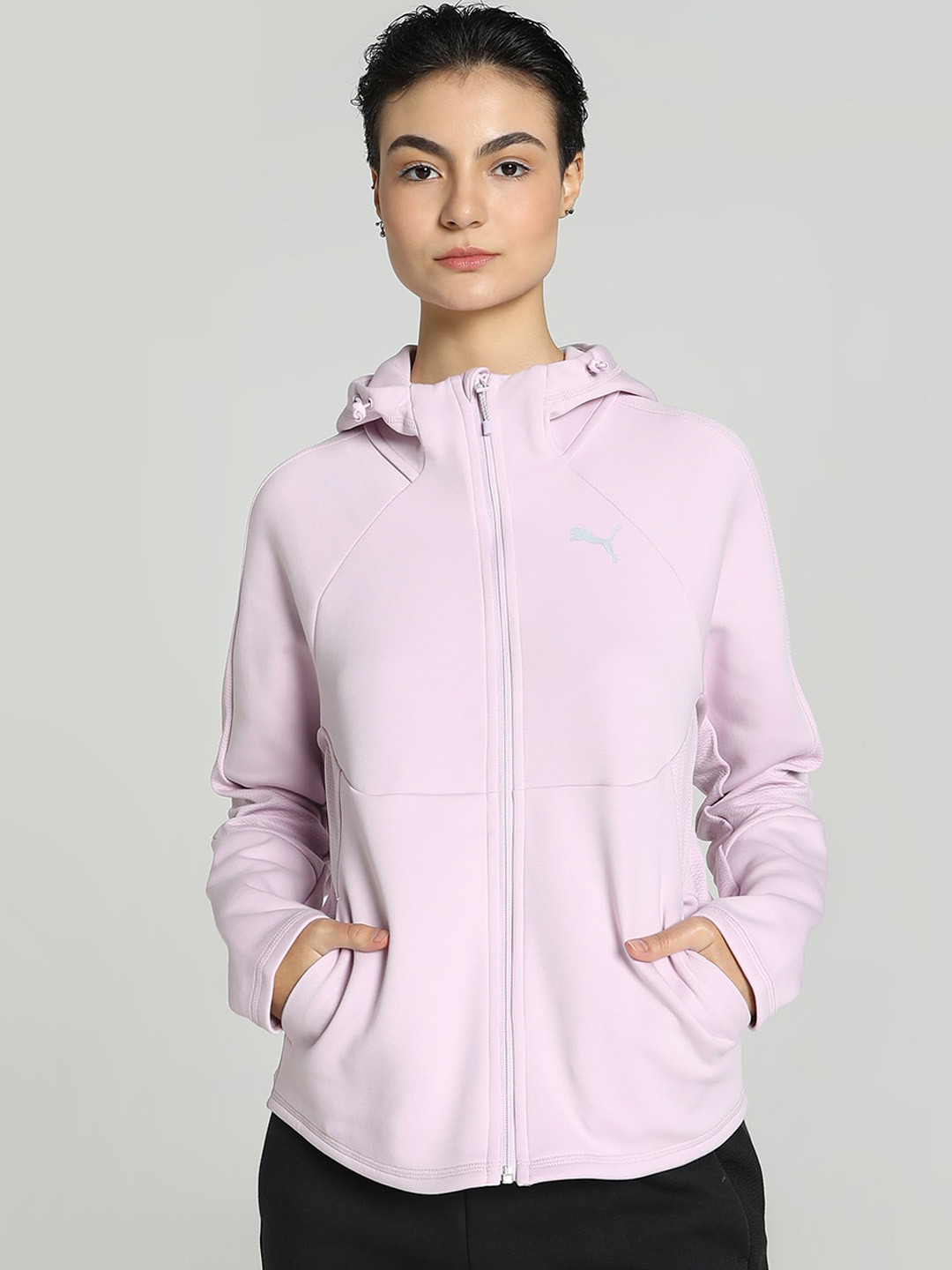 Buy Puma EVOSTRIPE Full Zip Hoodie - Jackets for Women 27633660 | Myntra