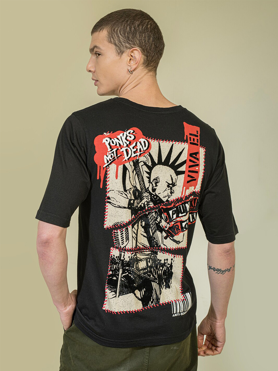 Buy PUNK Graphic Printed Oversized Cotton T Shirt - Tshirts for Men 27634432 | Myntra