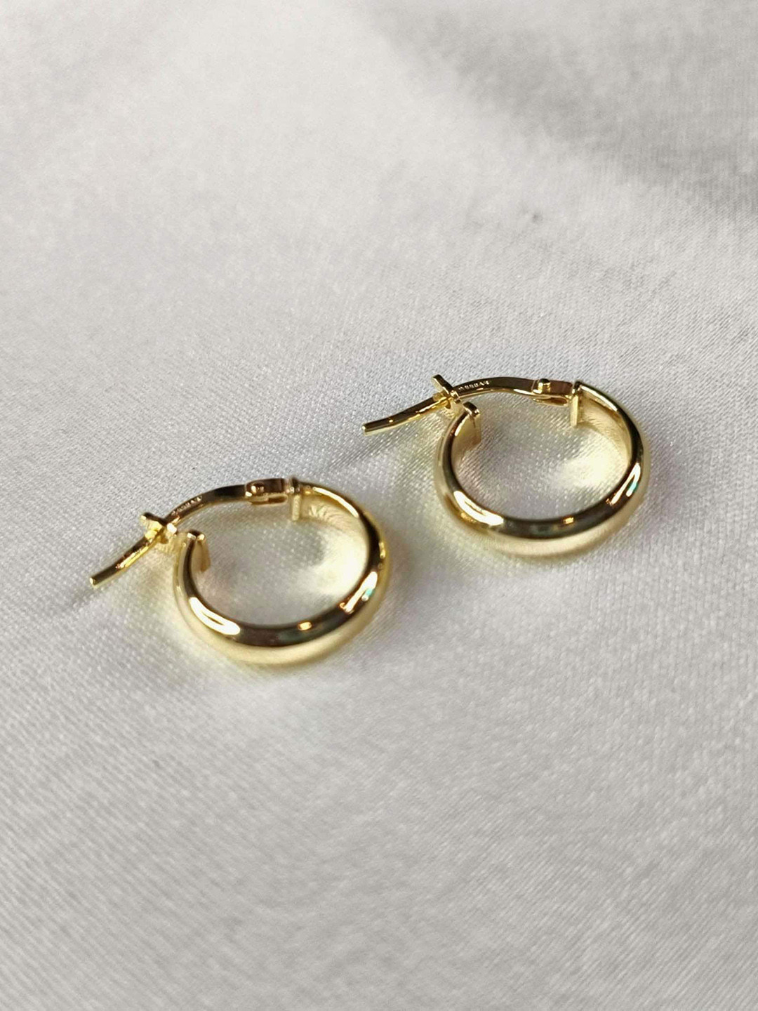 Buy STERLYN Pure 925 Sterling Silver Gold Plated Circular Hoop Earrings ...