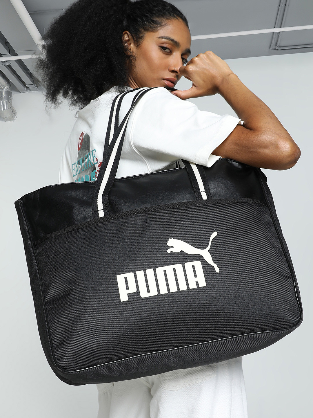 Buy Puma Brand Logo Printed Campus Shoulder Bag - Handbags for Unisex ...