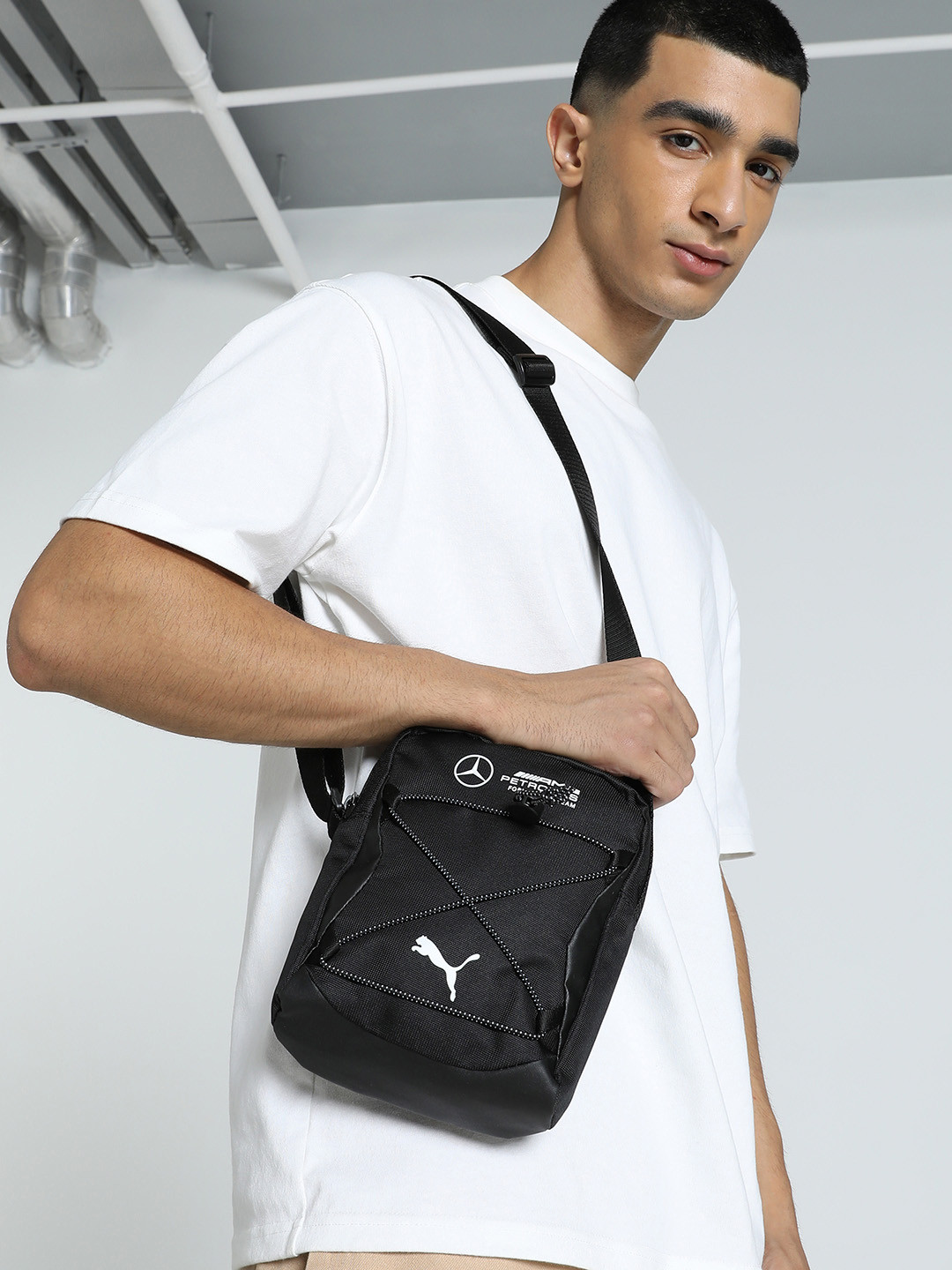 Buy PUMA Motorsport Unisex Mercedes AMG Petronas Messenger Bag ...