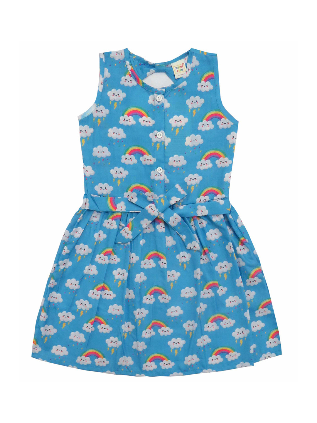 Buy Clothe Funn Girls Conversational Printed Round Neck Cotton Fit ...