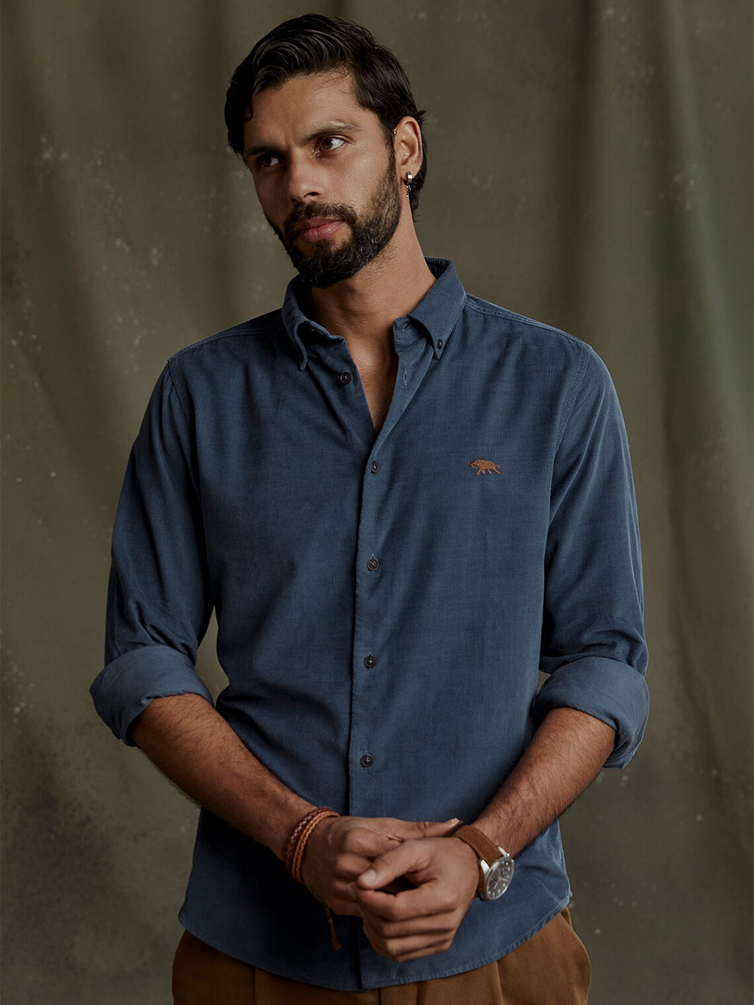 Buy Andamen Cotton Premium Slim Fit Curved Casual Shirt - Shirts for ...