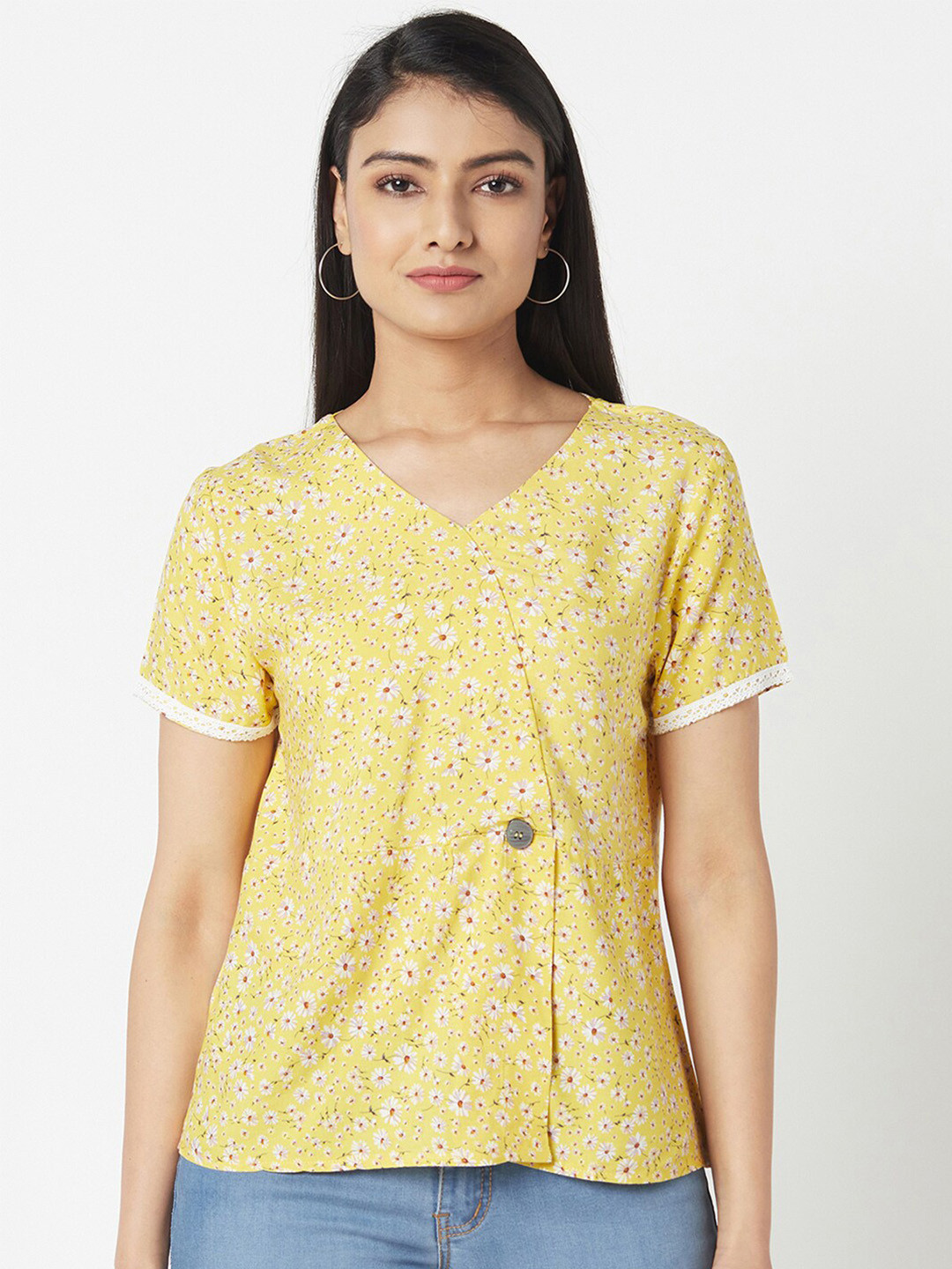 Buy Miss Grace Floral Printed V Neck Wrap Top - Tops for Women 27659796 ...