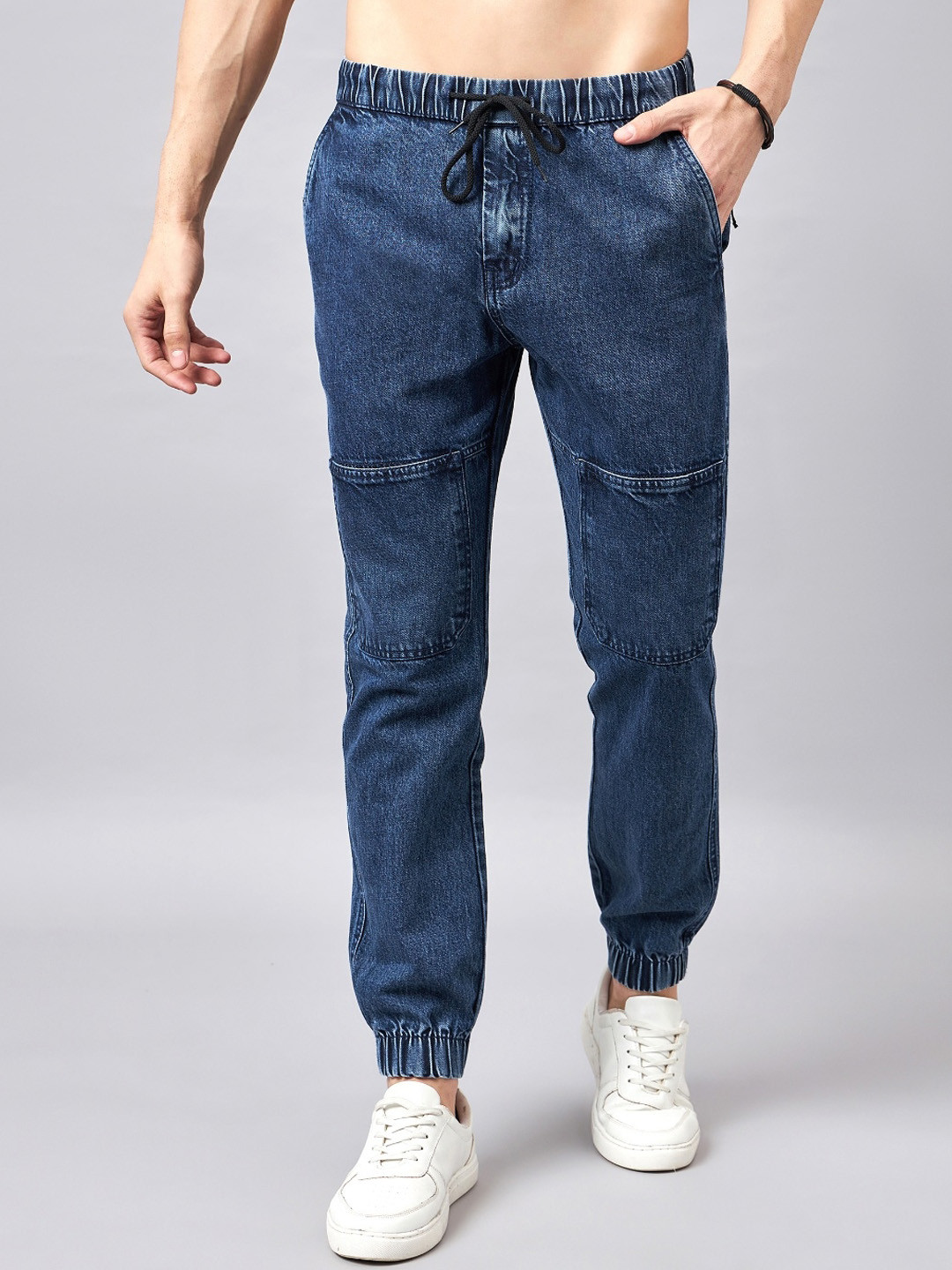 Buy STUDIO NEXX Men Clean Look Mid Rise Cotton Denim Joggers - Jeans ...