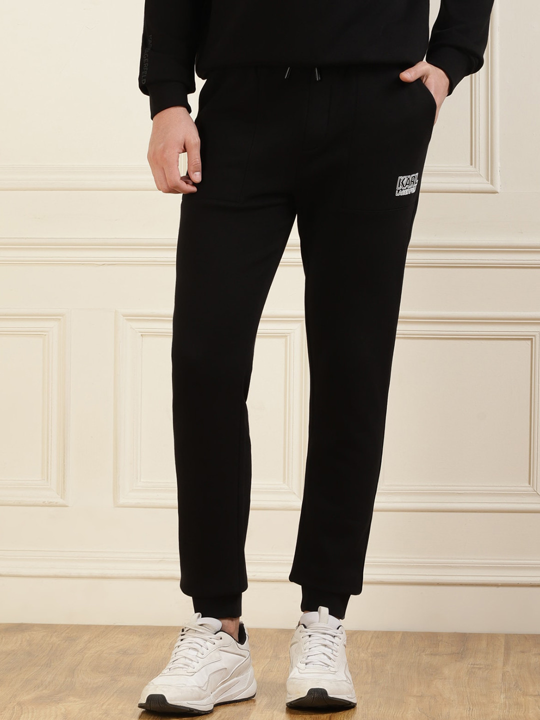 Buy Karl Lagerfeld Men Mid Rise Cotton Joggers - Track Pants for Men ...