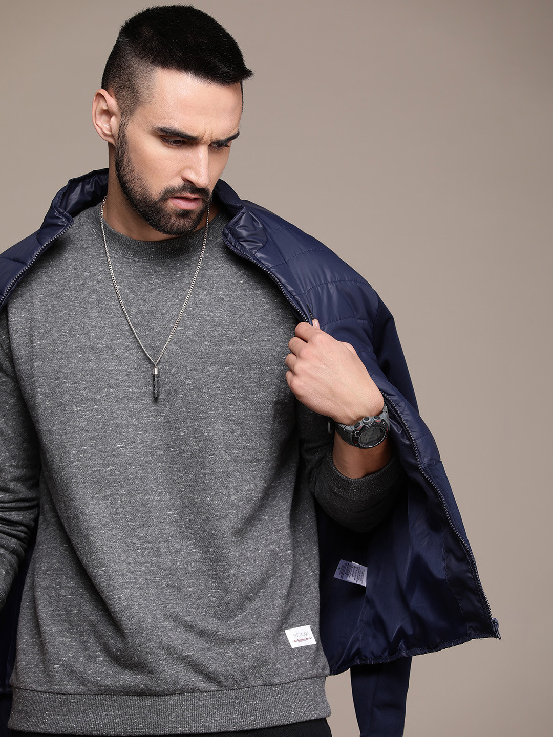 Buy Roadster Men Self Design T Shirt - Tshirts for Men 27682422 | Myntra