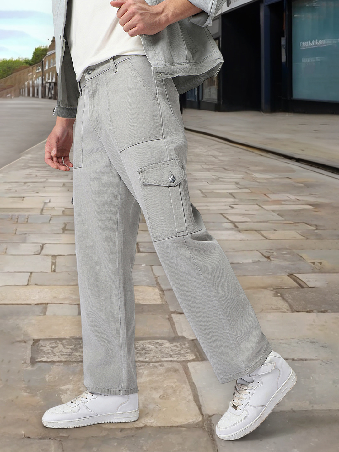 Buy Urbano Fashion Men Loose Fit Non Stretchable Cargo Jeans - Jeans ...