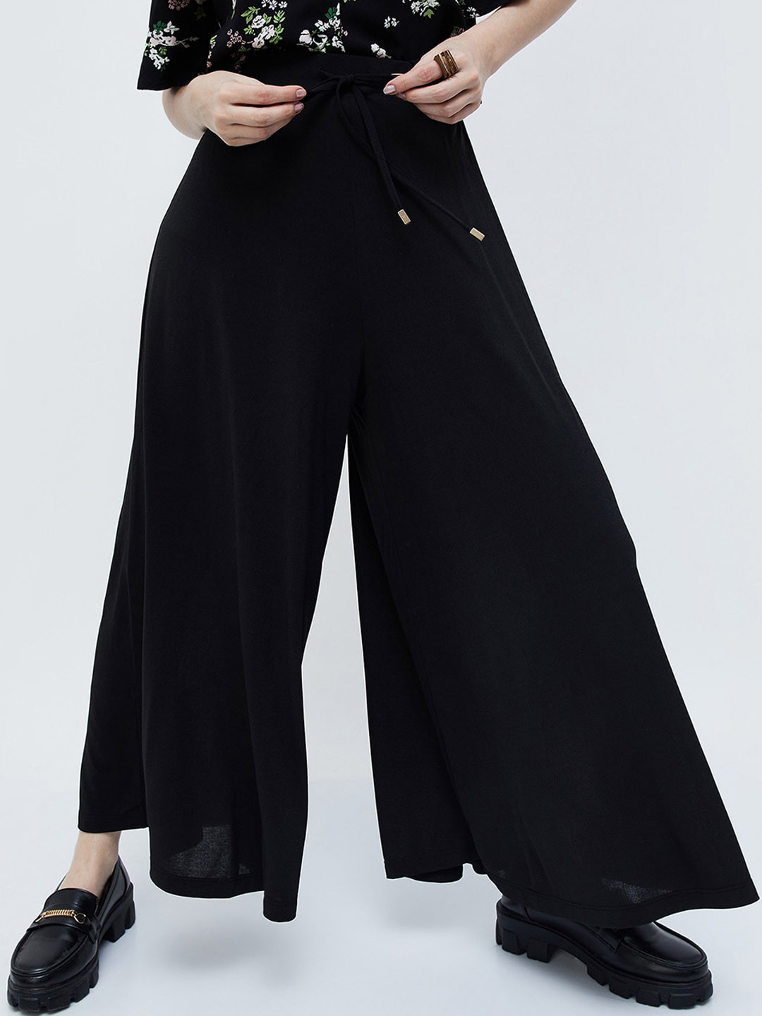 Buy Ginger By Lifestyle Women Mid Rise Parallel Trousers - Trousers for ...