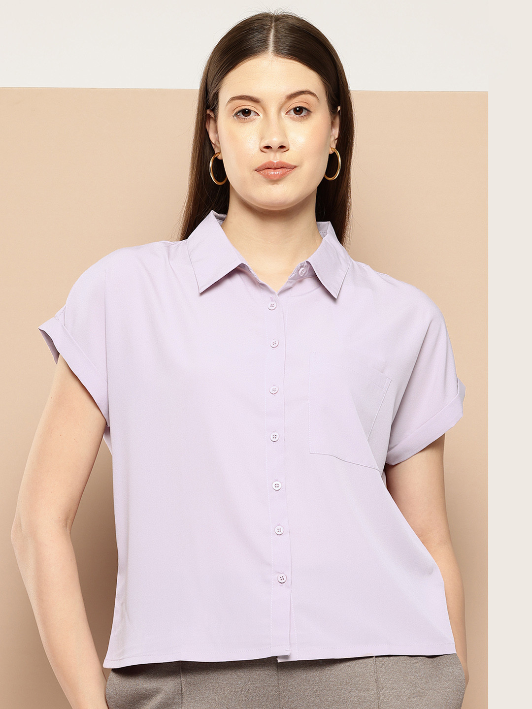 Buy Her By Invictus Women Solid Formal Shirt - Shirts for Women ...