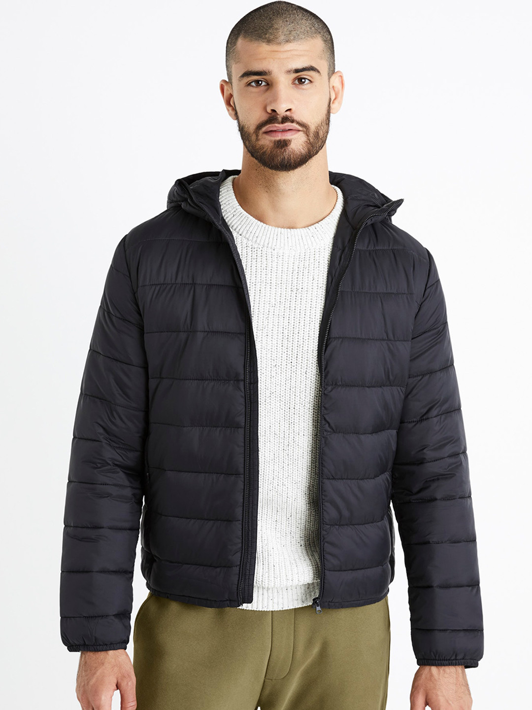 Buy Celio Hooded Puffer Jacket - Jackets for Men 27697262 | Myntra