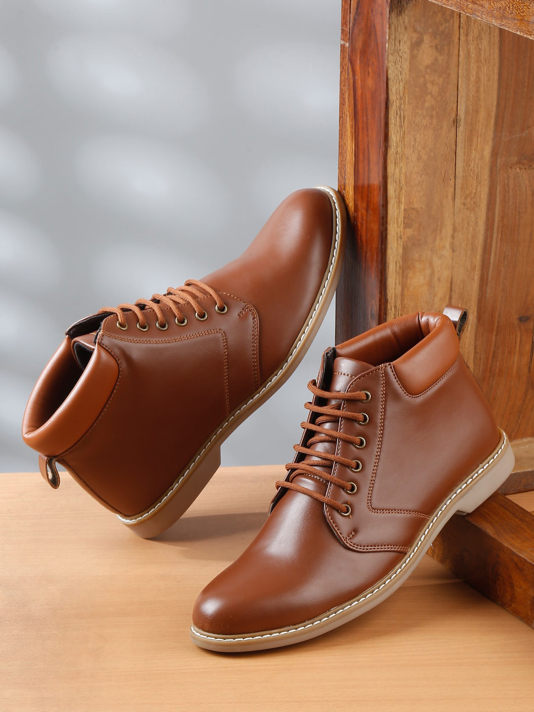 Buy Bruno Manetti Men Mid Top Boots - Boots for Men 27728518 | Myntra