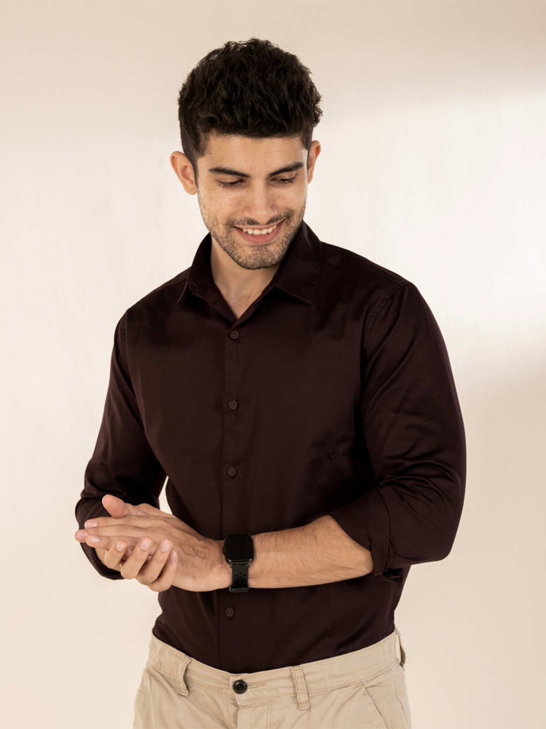 Buy The Bleu Label Men Classic Slim Fit Opaque Casual Shirt - Shirts ...