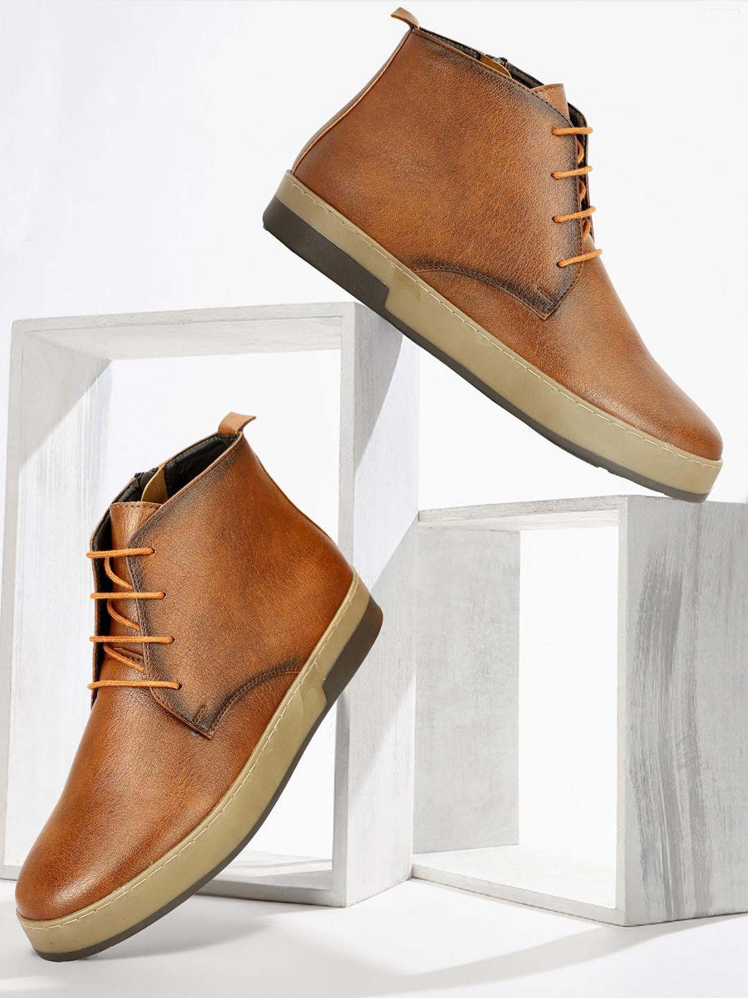 Buy SHOZANIA Men Textured Lightweight Chukka Boots - Boots for Men ...